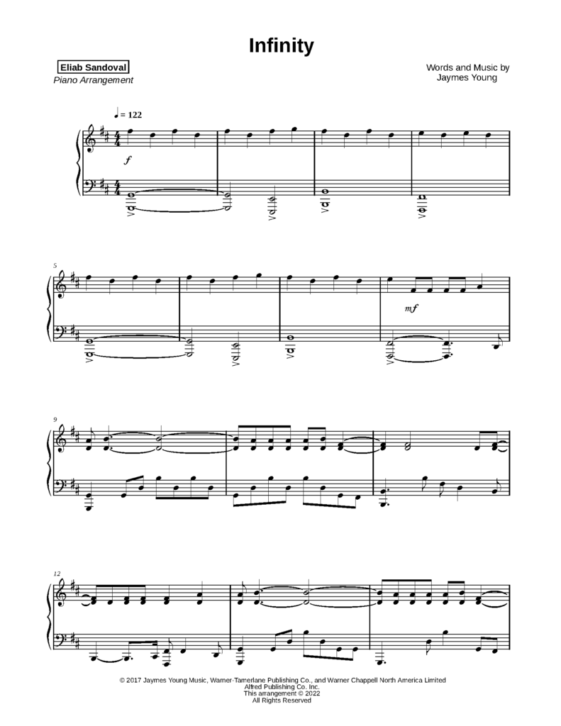 Infinity - Jaymes Young | Eliab Sandoval Music